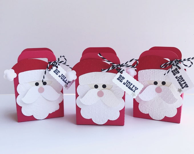 Christmas Party Favor Boxes Set of 6 Christmas Treat Bag - Etsy