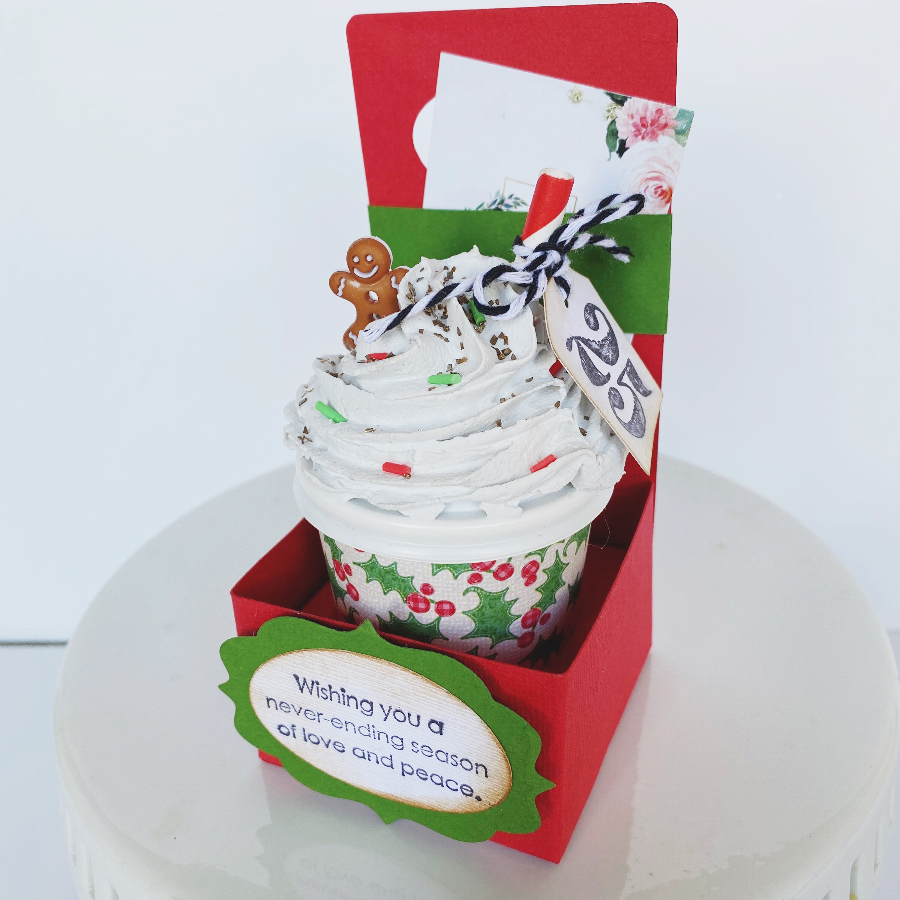 Christmas Gift Card Holder With Mini Coffee Cup Coffee Gift | Etsy