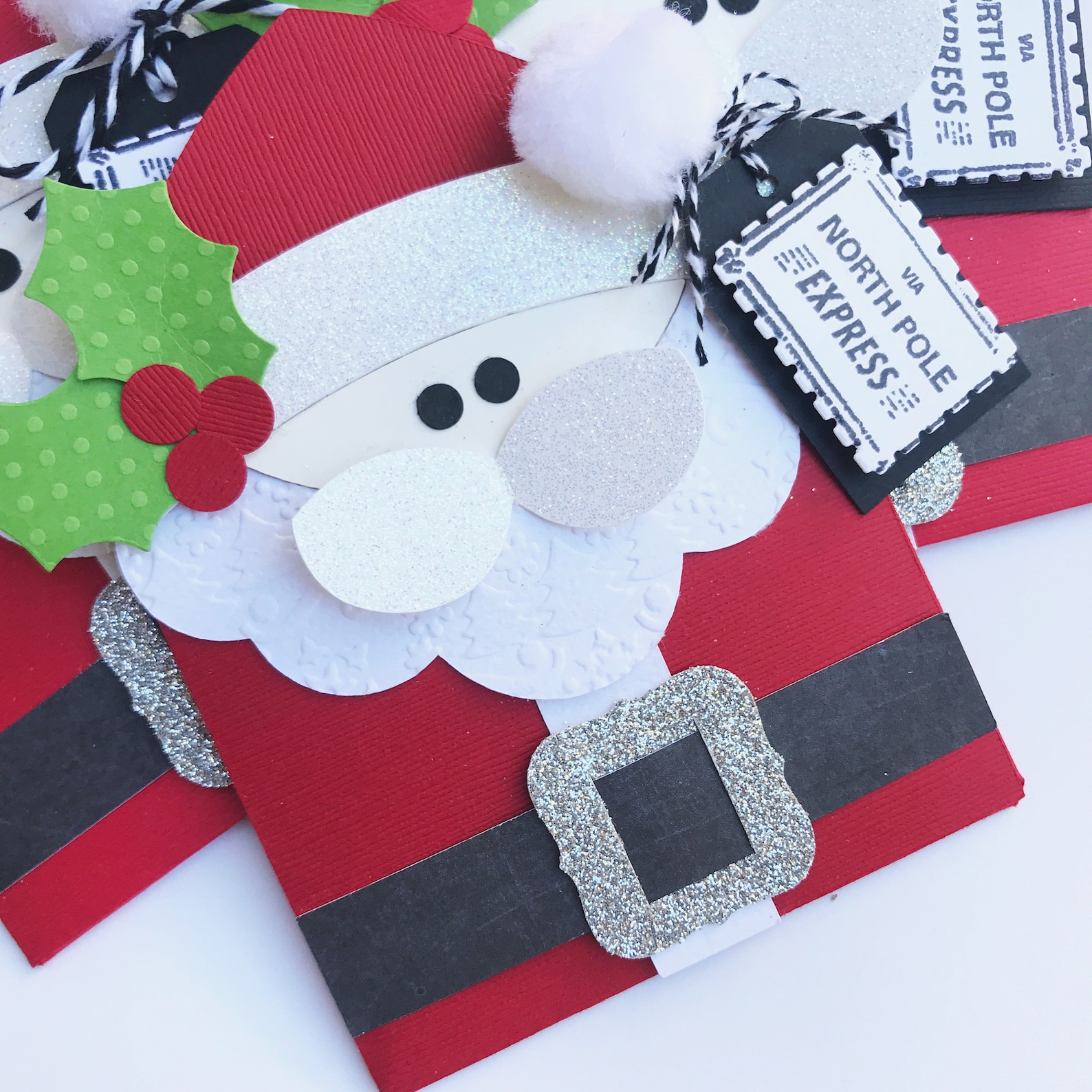 Santa Gift Card Holders Set of 5 Christmas Gift Card Holders - Etsy