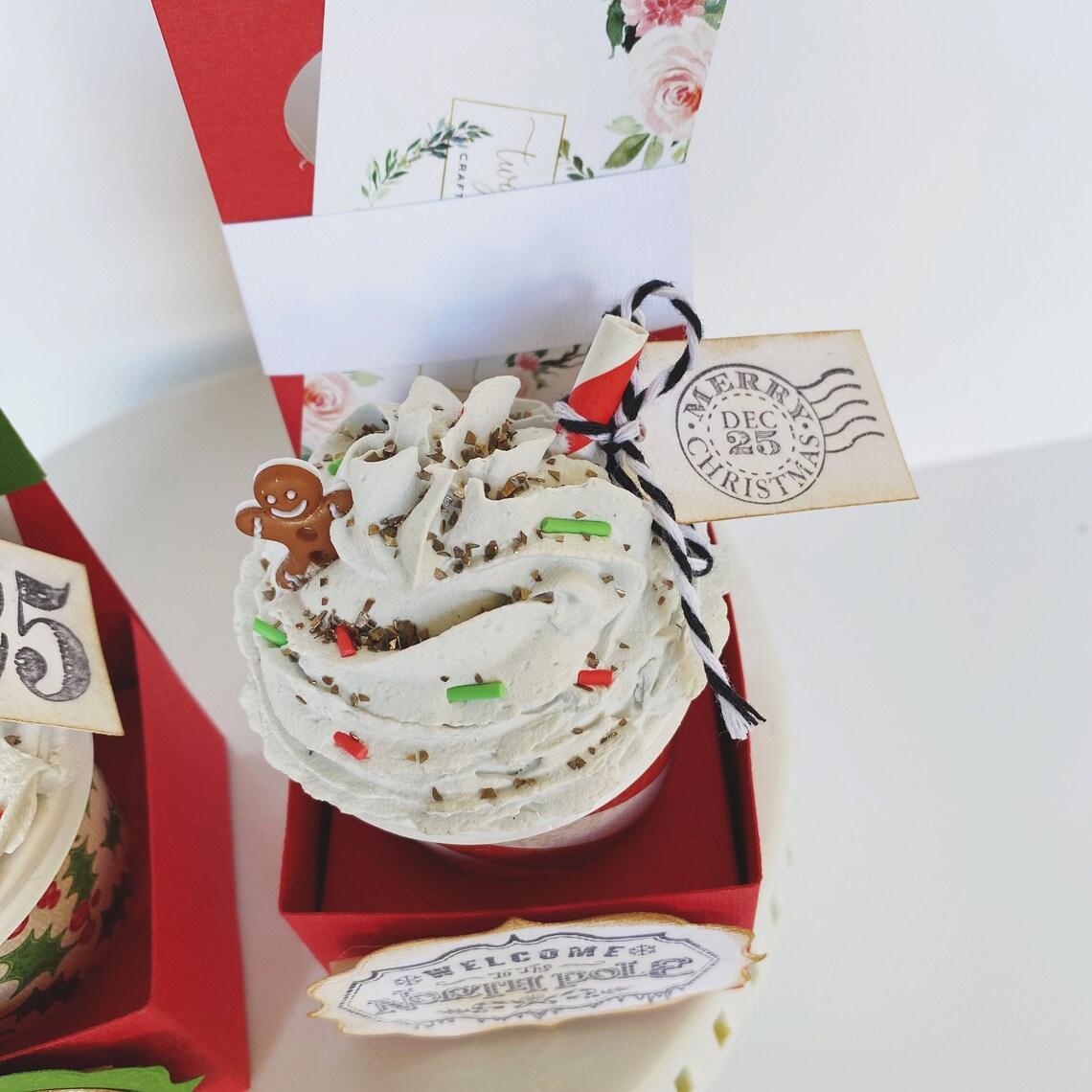 Christmas Gift Card Holder With Mini Coffee Cup Coffee Gift - Etsy