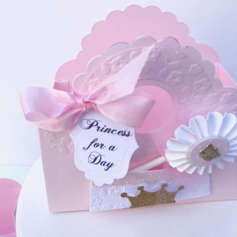 Princess Party Favor Boxes Princess Favor Box Pink and Gold - Etsy