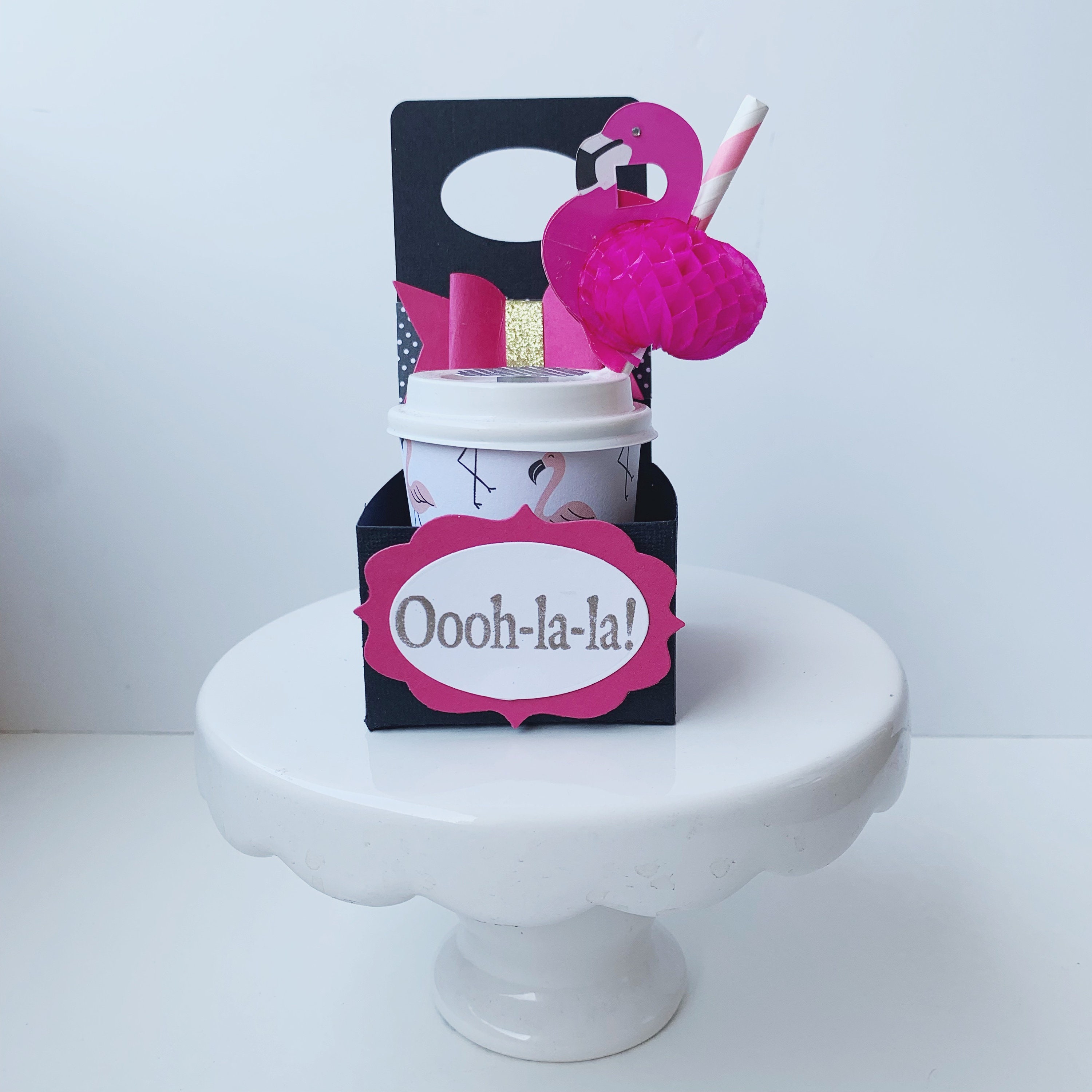 Coffee Gift Card Holder Flamingo Gift Box Flamingo Gift | Etsy