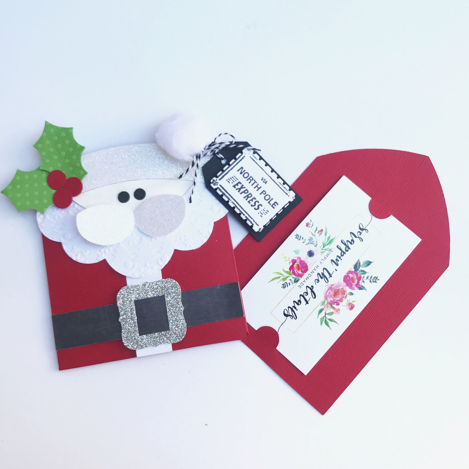 Santa Gift Card Holders Set of 5 Christmas Gift Card Holders - Etsy