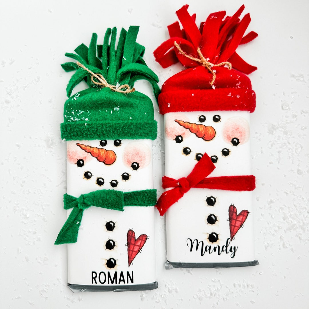Personalized XL Snowman Hershey Bars, Snowman Candy Bar, Christmas ...