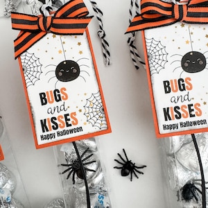 Bugs and Kisses Halloween Favor Set, Spider Halloween Party Favor ...