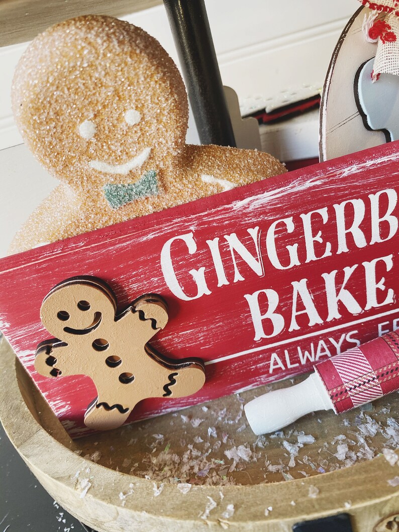 Farmhouse Tier Tray Gingerbread Man Decor Gingerbread Man - Etsy
