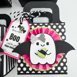 Set of 6 Halloween Ghost Favor Boxes, Cute Halloween Party Favor, Kid's ...