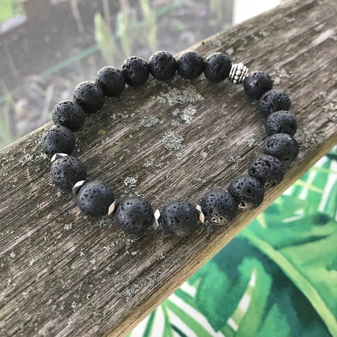 Pulsera Unisex Lava Rock / Roca Volcánica Natural / Chakra - Etsy España