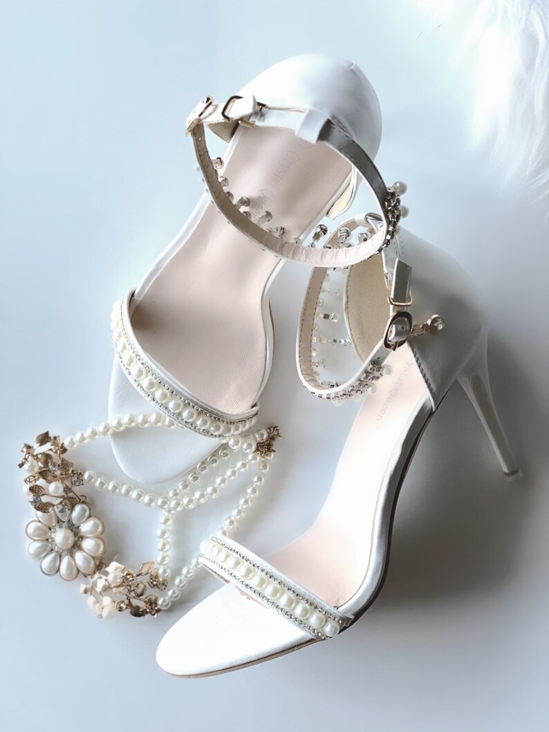Bridal Heels Pearl Heels - Etsy