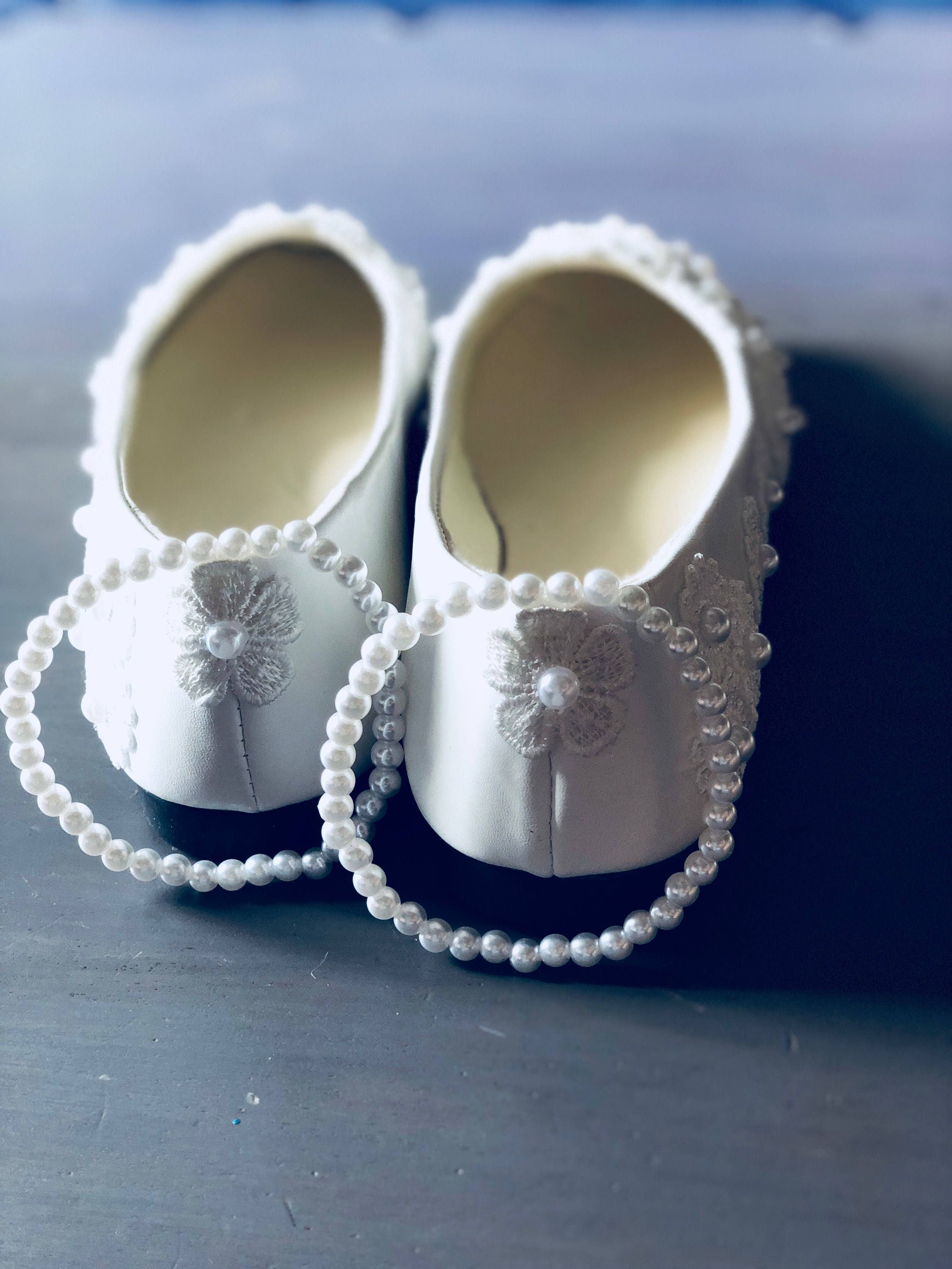 Ballet Flats Wedding Shoes Women and Young Girls Wedding Shoes | Etsy ...