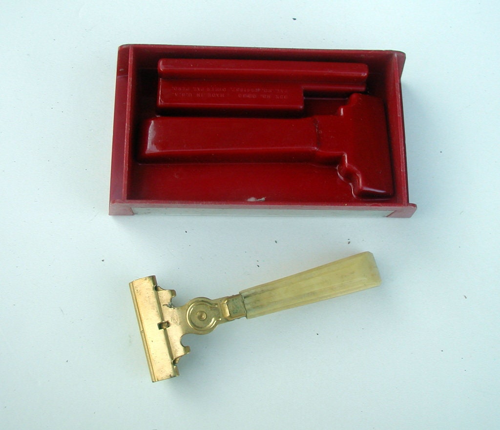 Vintage 1940s Eversharp Schick Injector Razor With Art Deco Bakelite ...