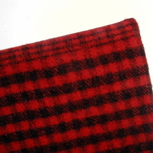 Antique Red & Black Check Wool Pillow Cover 10 Inch Square Primitive ...