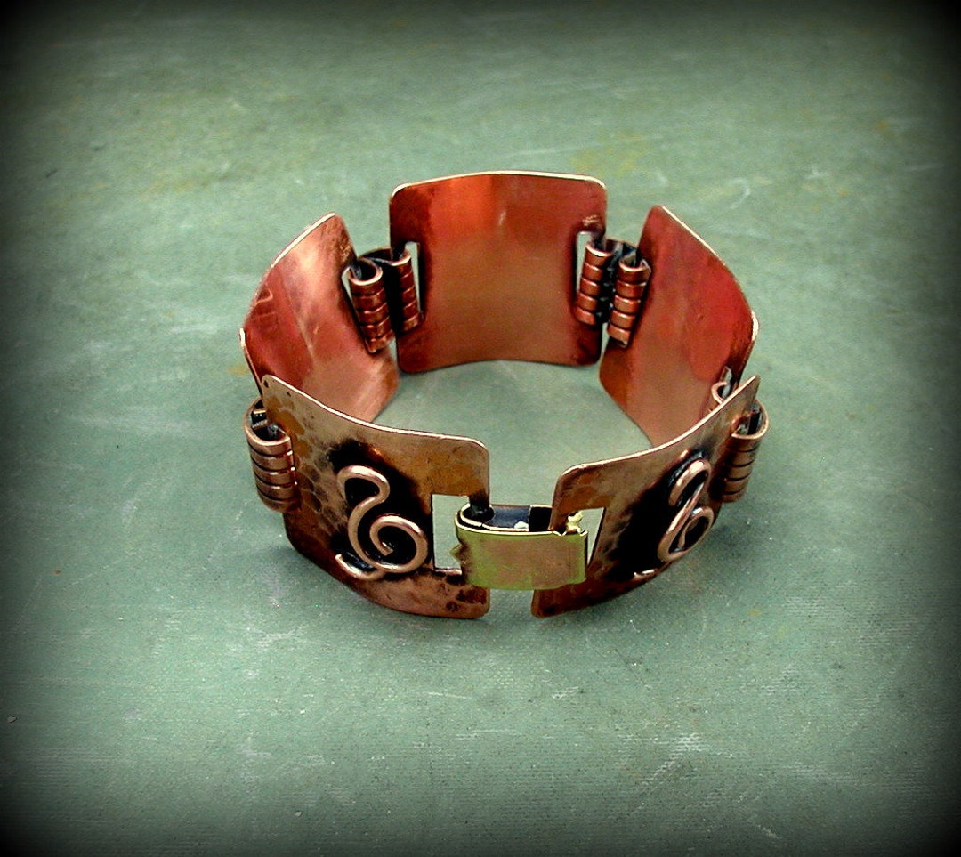 Vintage 1960s Copper Music Bracelet With Musical Notes and Staffs ...