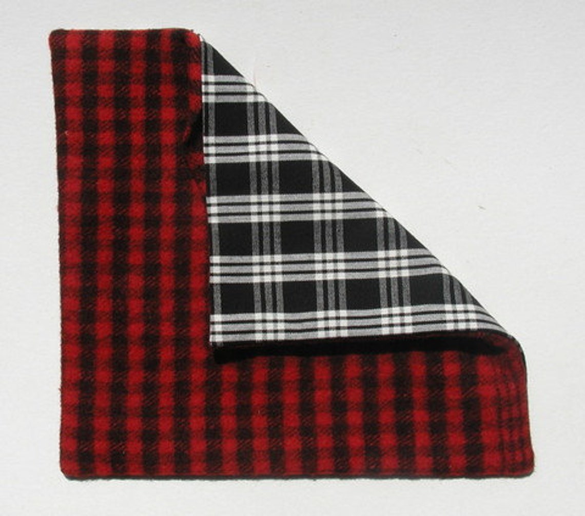 Antique Red & Black Check Wool Pillow Cover 10 Inch Square - Etsy