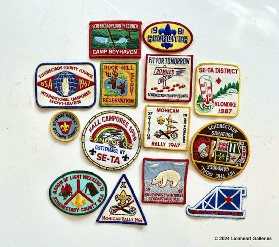 Large Vintage Lot of BOY SCOUTS Embroidered Merit Badges Patches New ...