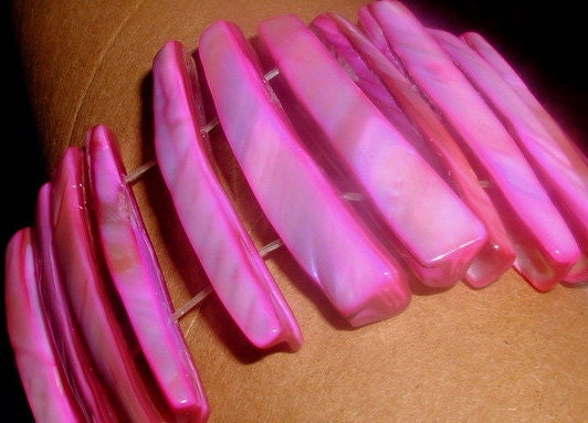 Vintage 1980's Pink Shell Cuff Bracelet Beach Lover's - Etsy