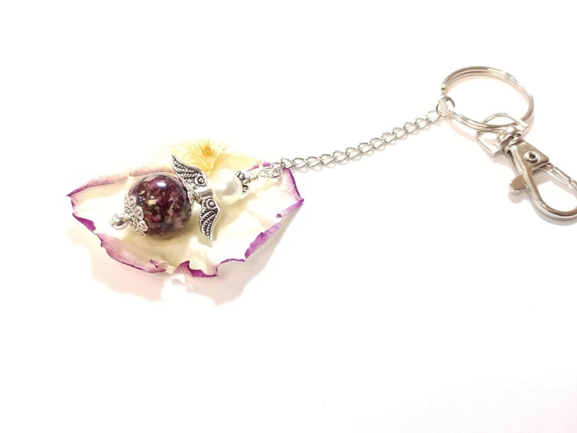 Resin Angel Bead Keychain - Etsy