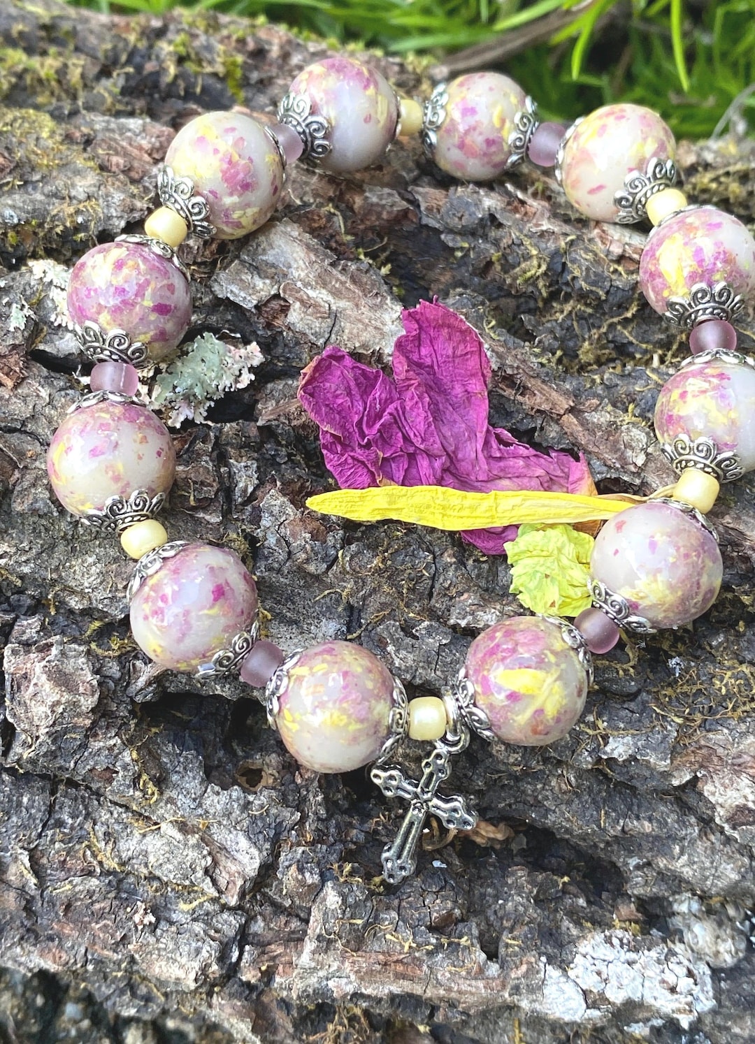 Memory Beads/jewelry Using Dried Flowers - Etsy