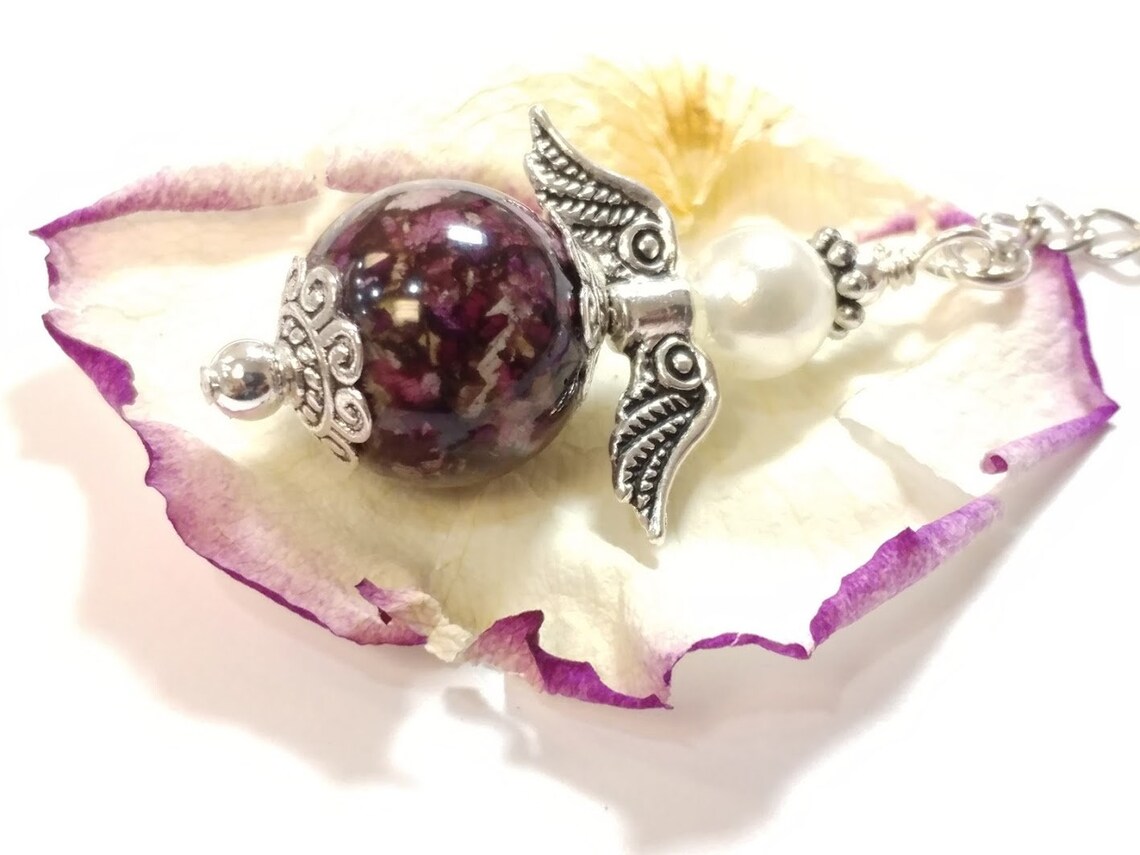 Resin Angel Bead Keychain - Etsy