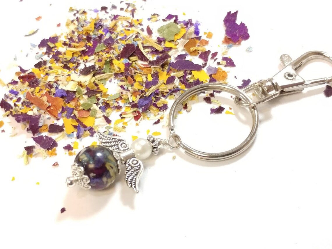 Resin Angel Bead Keychain - Etsy