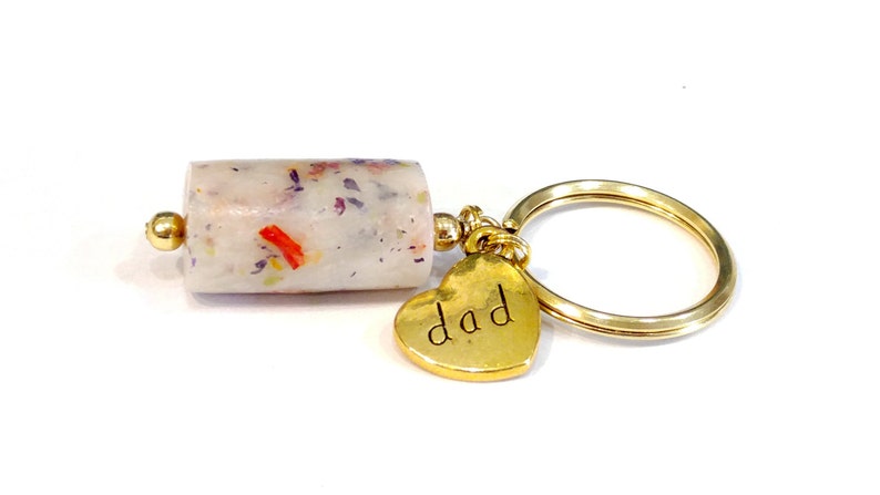 Barrel Bead Memorial Bead Keychain - Etsy