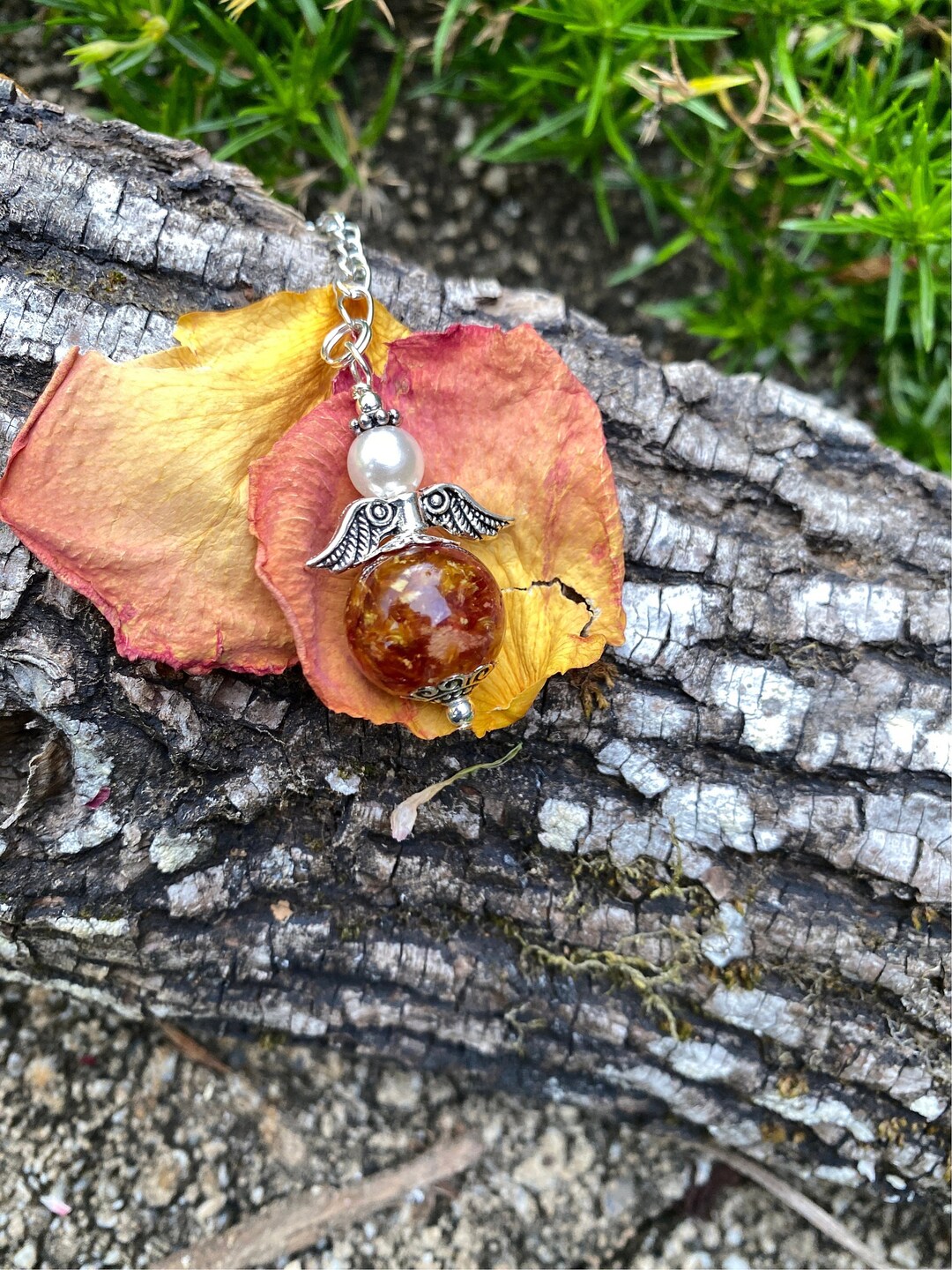 Resin Angel Bead Keychain - Etsy
