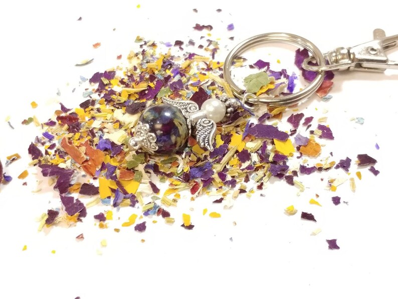 Resin Angel Bead Keychain - Etsy