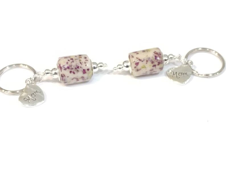 Barrel Bead Memorial Bead Keychain - Etsy