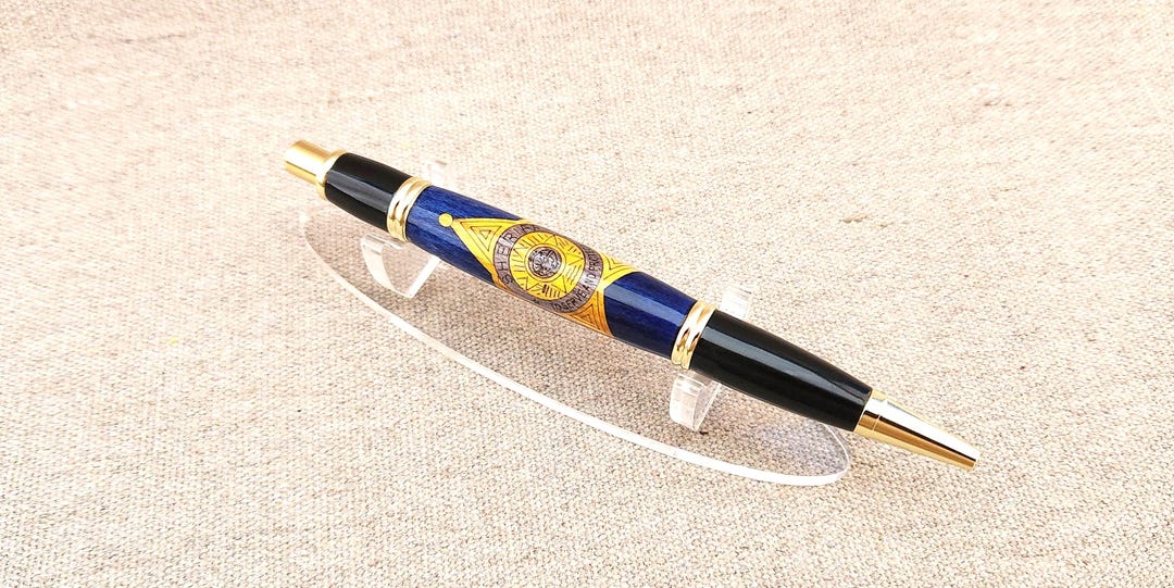 Handcrafted Ballpoint Pen, Sheriffs Badge, Wood Inlay, Law Enforcement ...