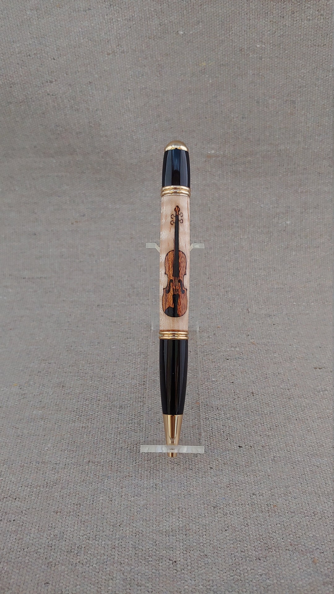 Handcrafted, Ballpoint Pen, Violin Inlay, Wood Pen - Etsy