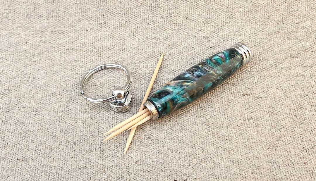 Handcrafted Secret Compartment Keychain, Toothpick Holder - Etsy