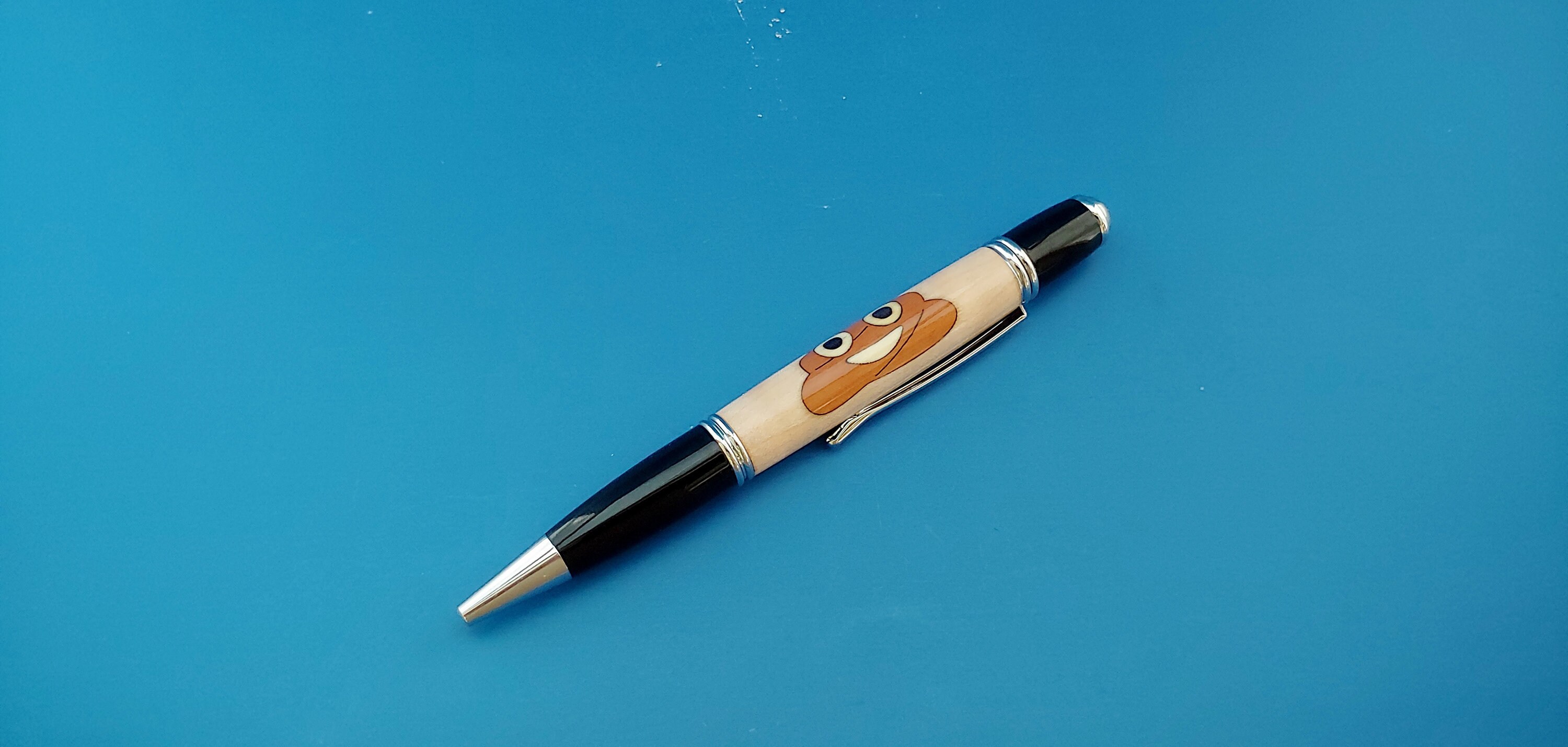 Handcrafted Ballpoint Pen Poop Emoji 2020 Emoji Wood Pen | Etsy