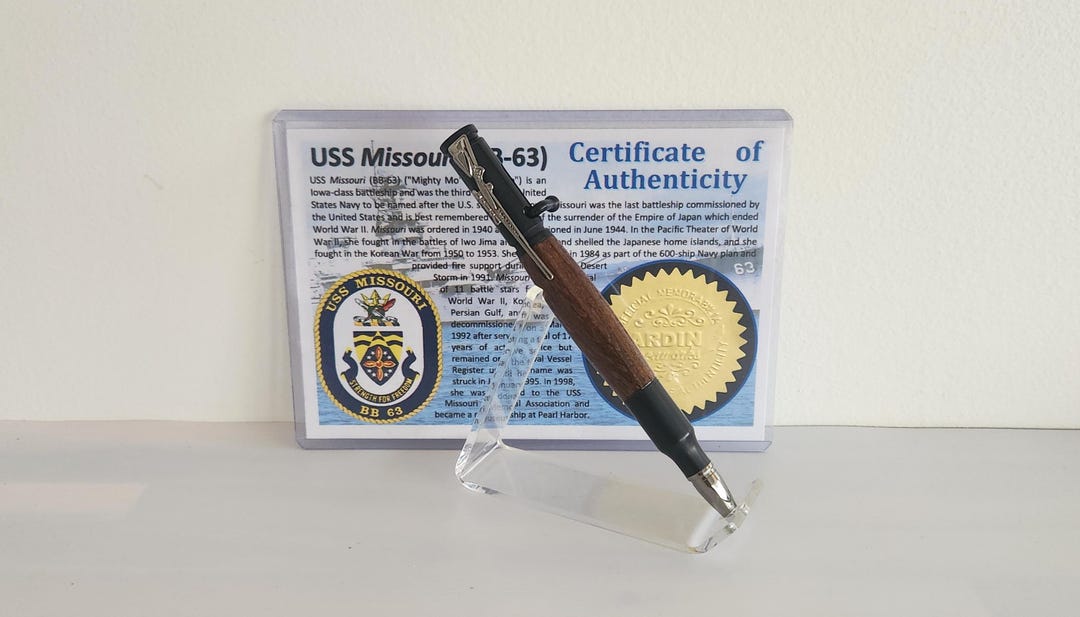 Handcrafted Pen Made From USS Missouri Reclaimed Wood, BB-63 ...