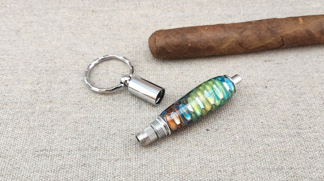 Handcrafted Cigar Punch Keychain, Cigar Cutter, Aluminum Honeycomb ...