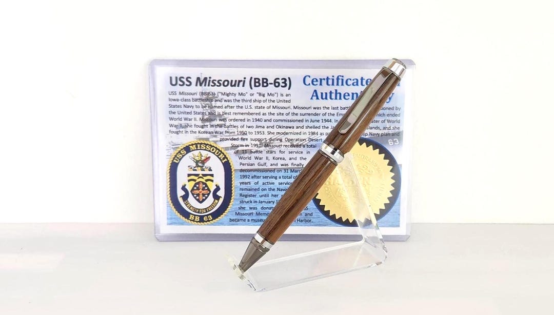 Handcrafted Pen Made From USS Missouri Reclaimed Wood, BB-63 ...