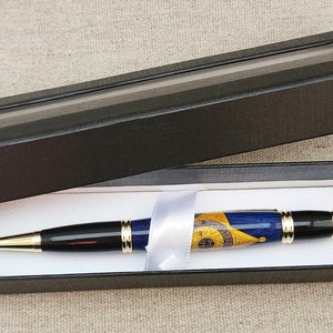 Handcrafted Ballpoint Pen, Sheriffs Badge, Wood Inlay, Law Enforcement ...