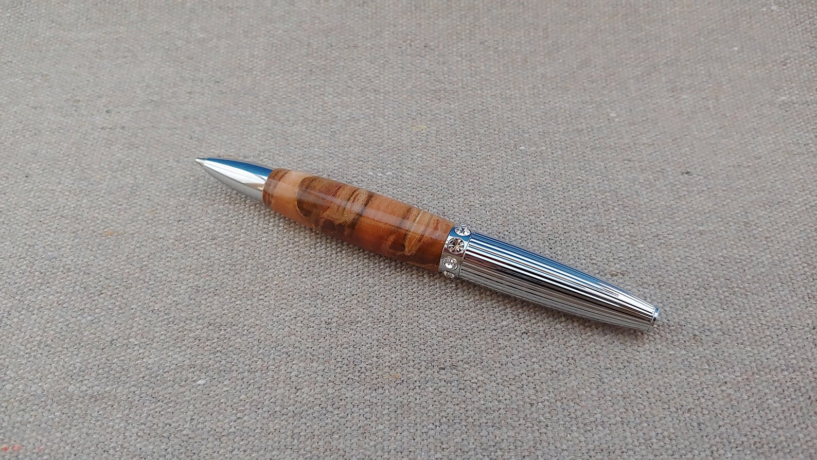 Handcrafted Ballpoint Pen on Chain Wood Pen Ambrosia Maple | Etsy