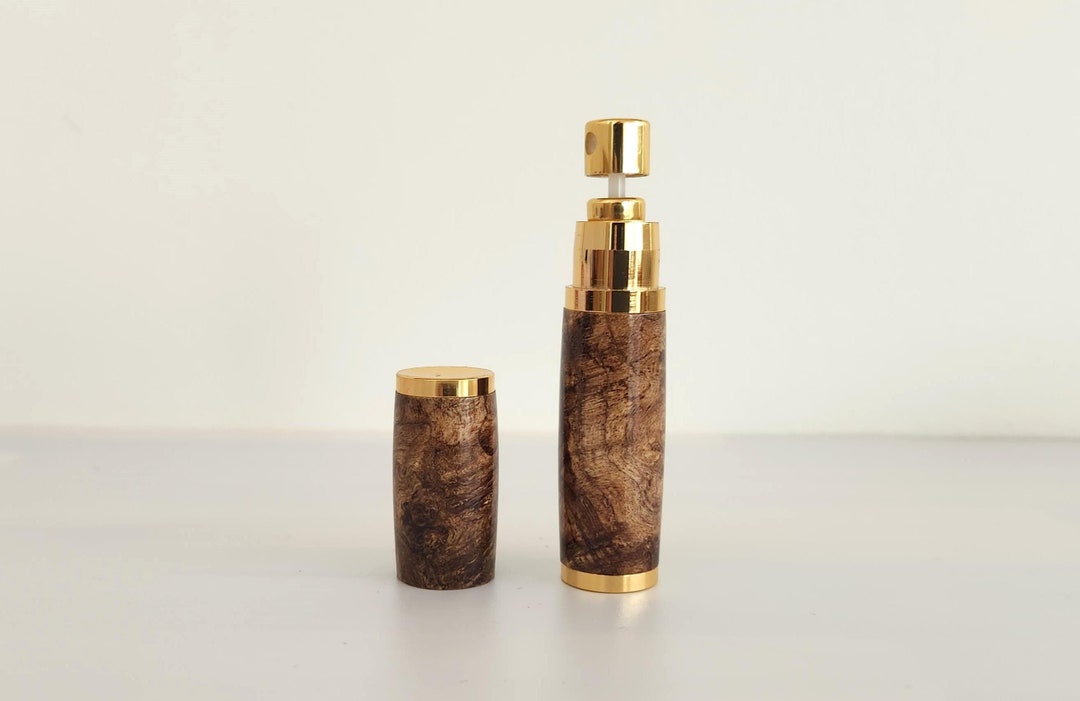 Handcrafted Wood Perfume Atomizer, Maple Burl, Tabletop or Purse ...