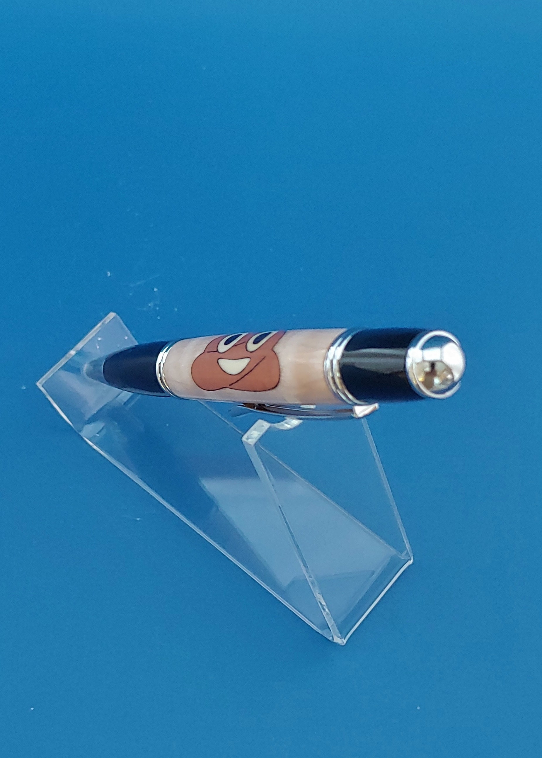 Handcrafted Ballpoint Pen Poop Emoji 2020 Emoji Wood Pen | Etsy