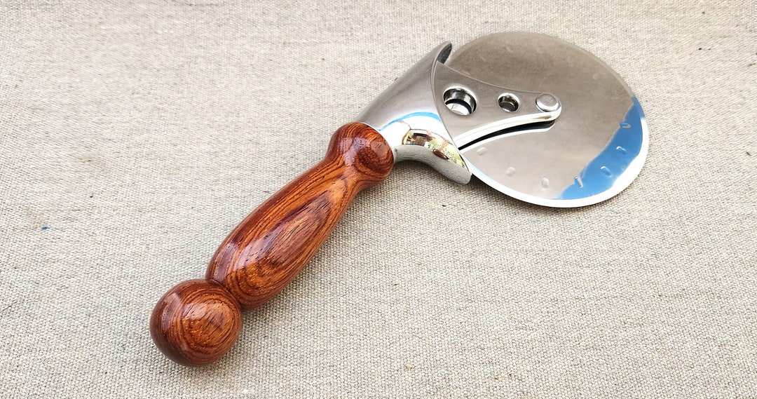 Handcrafted Wood Handle Pizza Cutter, Cocobolo - Etsy