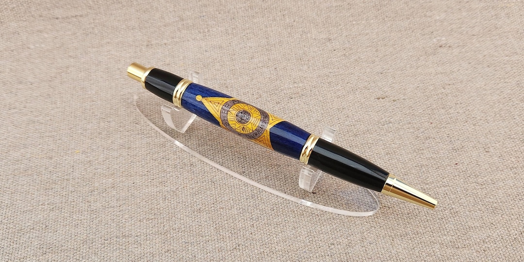 Handcrafted Ballpoint Pen, Sheriffs Badge, Wood Inlay, Law Enforcement ...