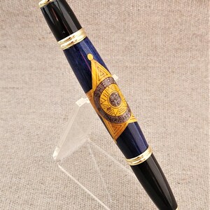 Handcrafted Ballpoint Pen, Sheriffs Badge, Wood Inlay, Law Enforcement ...