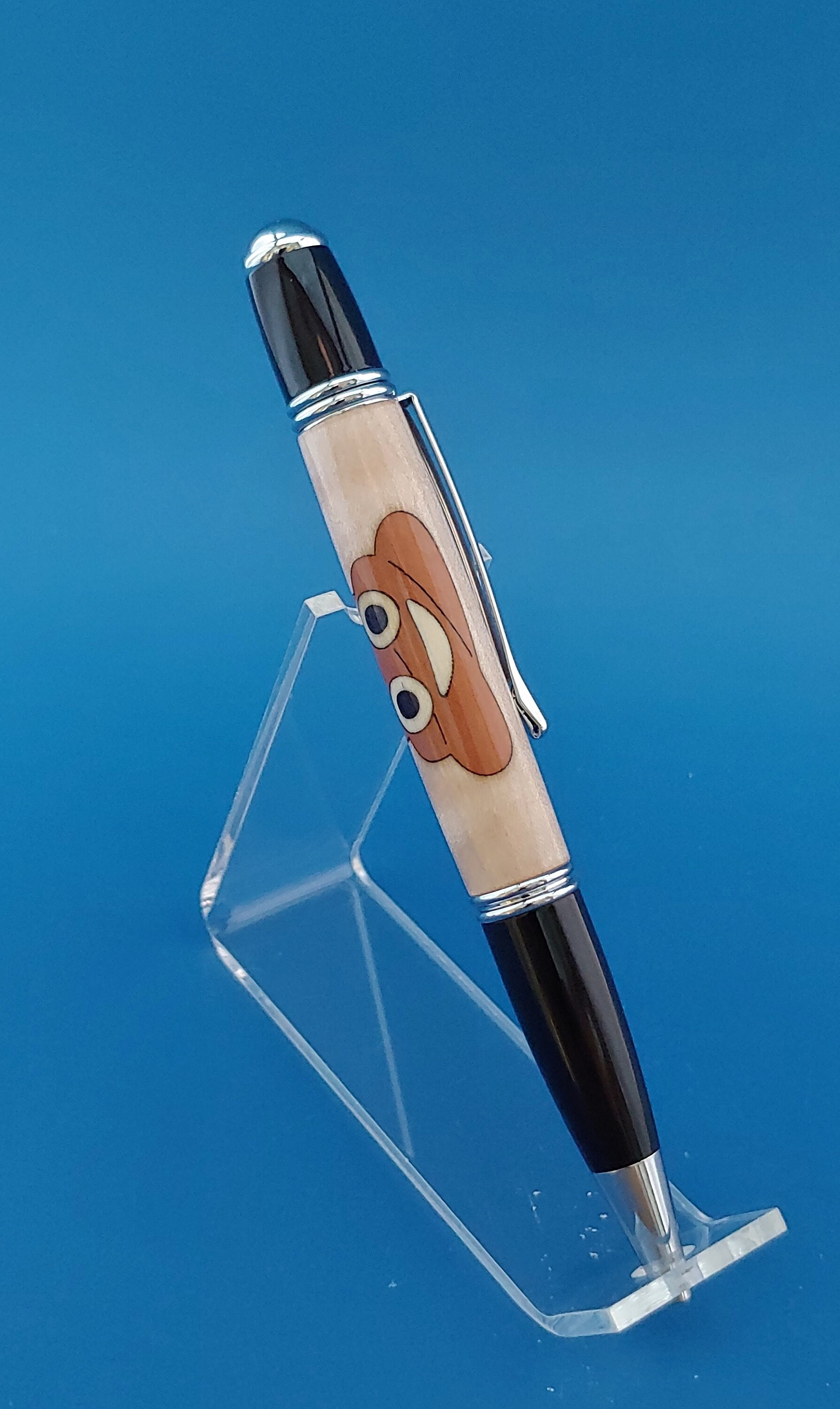 Handcrafted Ballpoint Pen Poop Emoji 2020 Emoji Wood Pen | Etsy