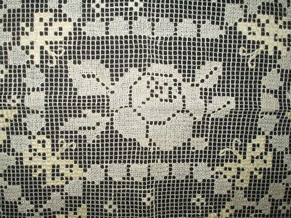 Vintage 1920s Machine Darn Net Lace Doily Butterfly Roses | Etsy