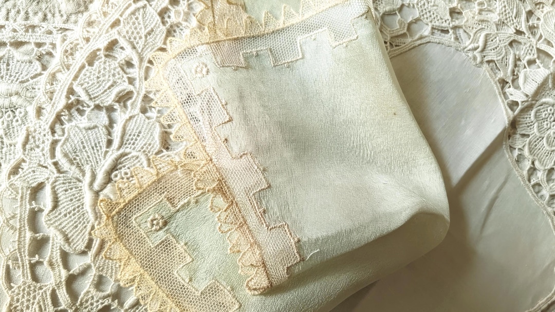 Vintage 1920's Handkerchief Dress Pocket Hanky Mint Green Chiffon Tulle ...