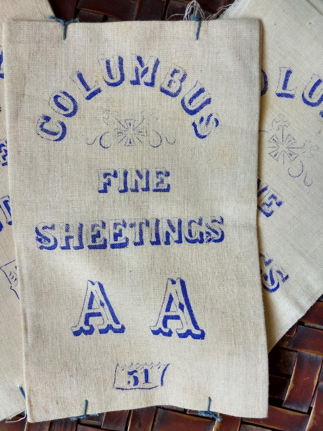 1900 Muslin Fabric Salesman Sample Historical Sampler Columbus Textile ...
