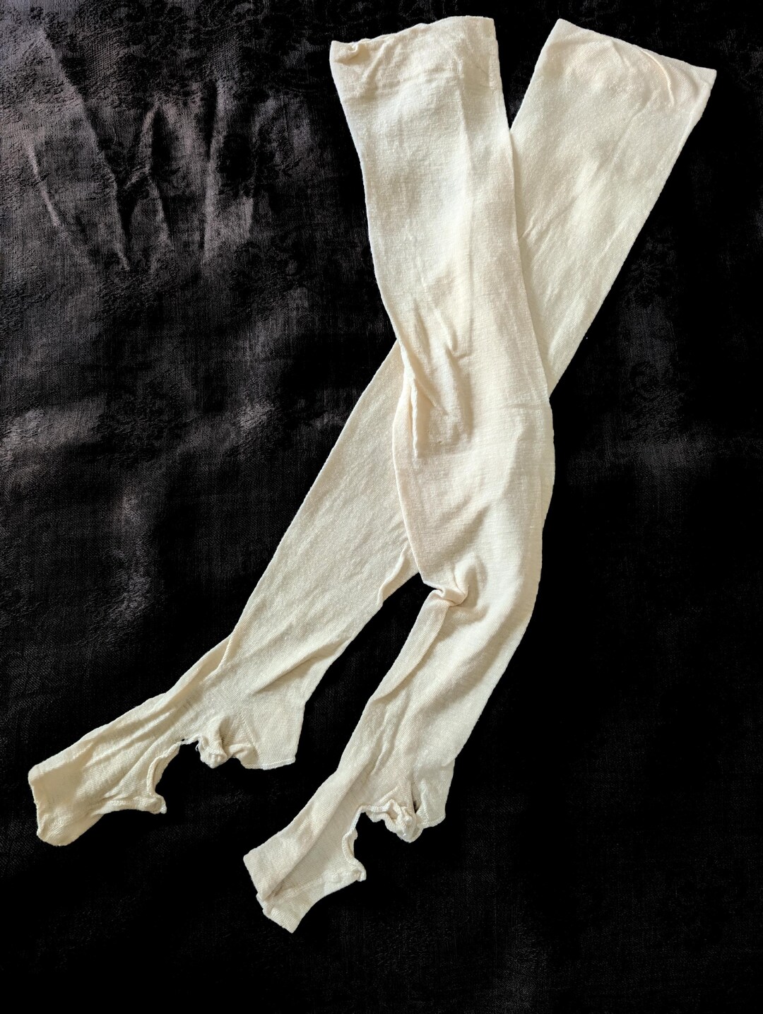 Women Cotton Stockings Vintage 1920 Work Hosiery Heel Toeless - Etsy