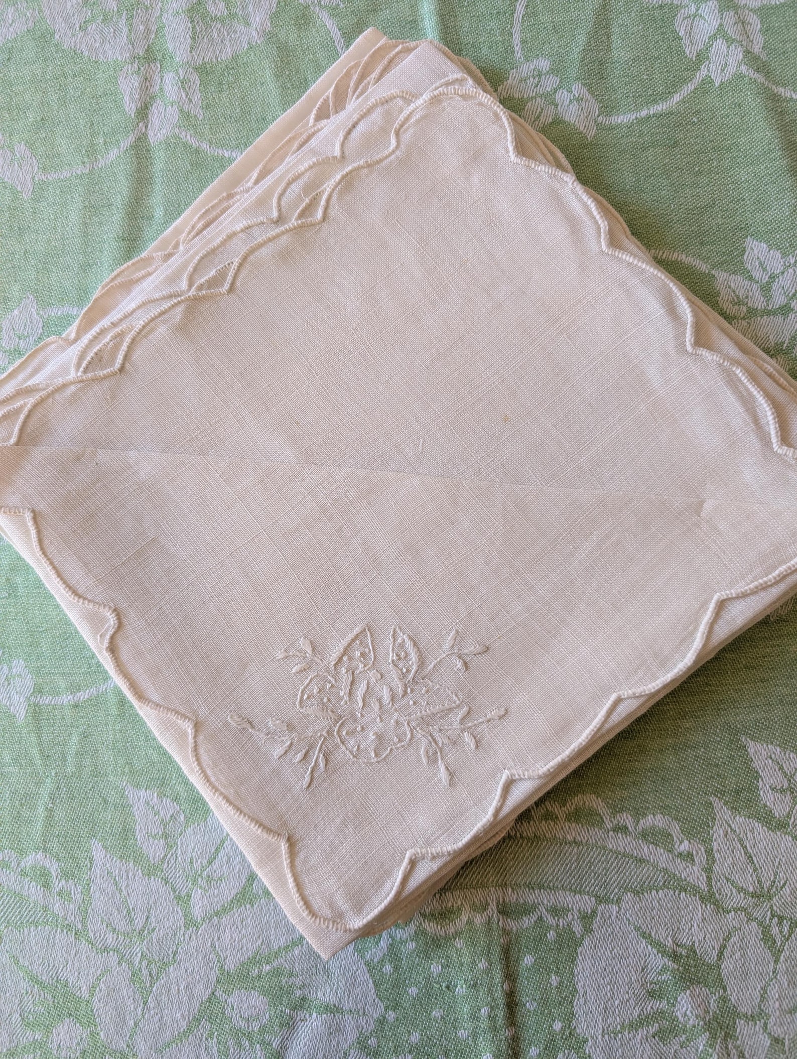 8 Rice Linen Table Napkins 1920s Vintage 1930's Unused - Etsy