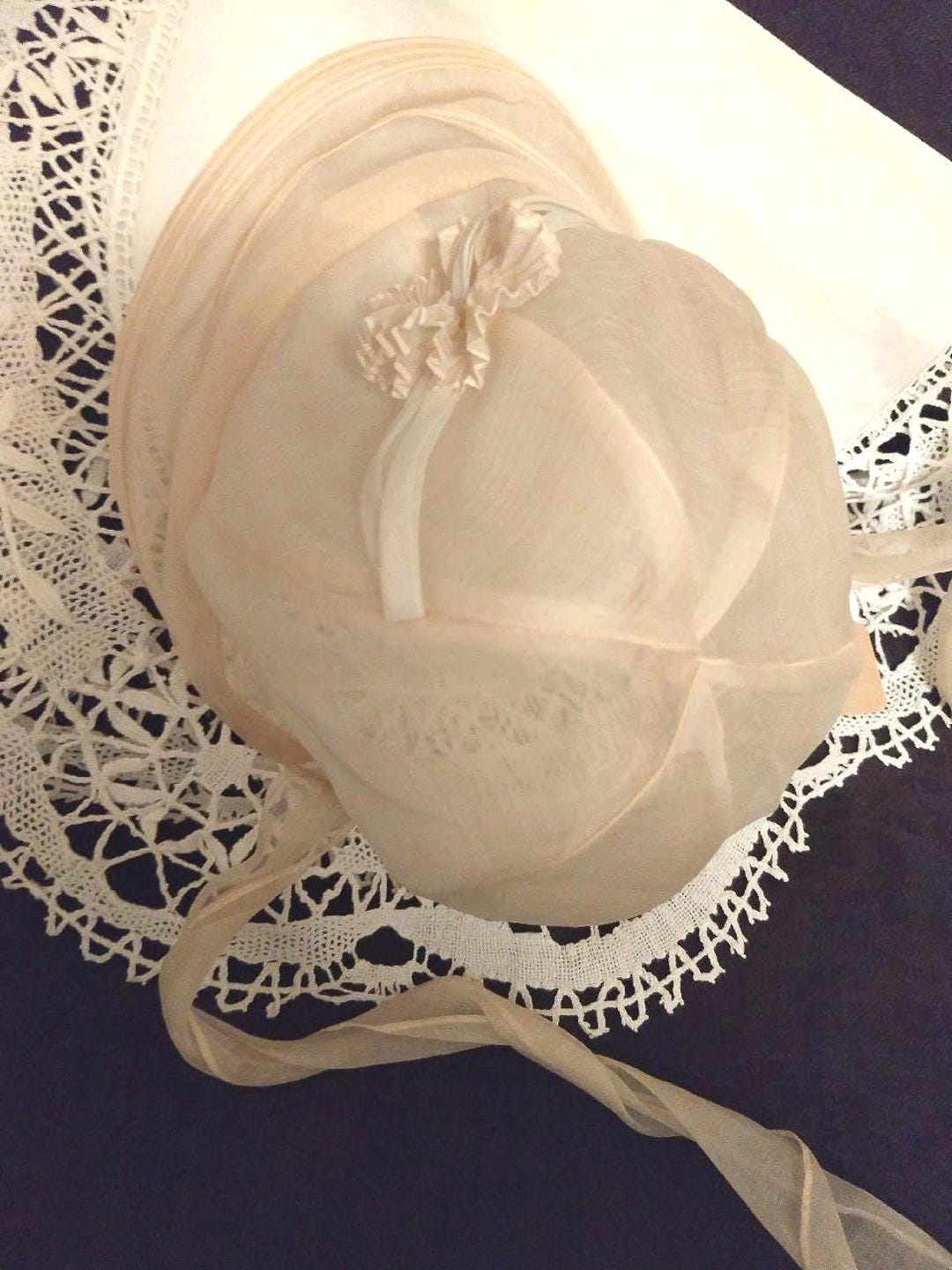 1930s Child Bonnet Organdy Wire Brim Unworn With Store Tag - Etsy