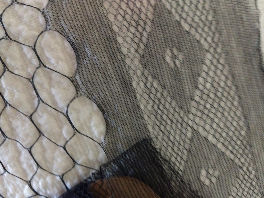 Millinery Veiling Silk 5 Yards 1920's Vintage Black Hexagon Netting ...